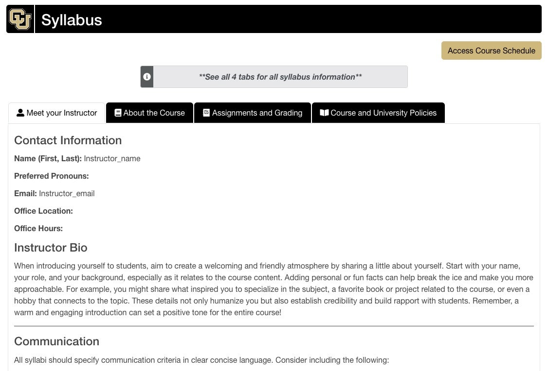 Canvas Course Templates Learning Design Group University Of Colorado Boulder